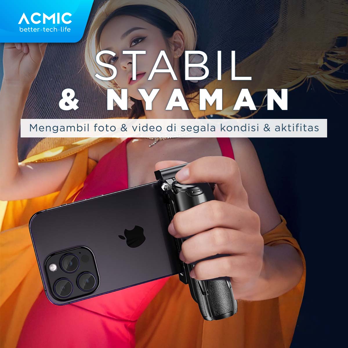 Jual [New Launch] ACMIC MINIPOD Grip Tripod Tongsis Mini Remote ...