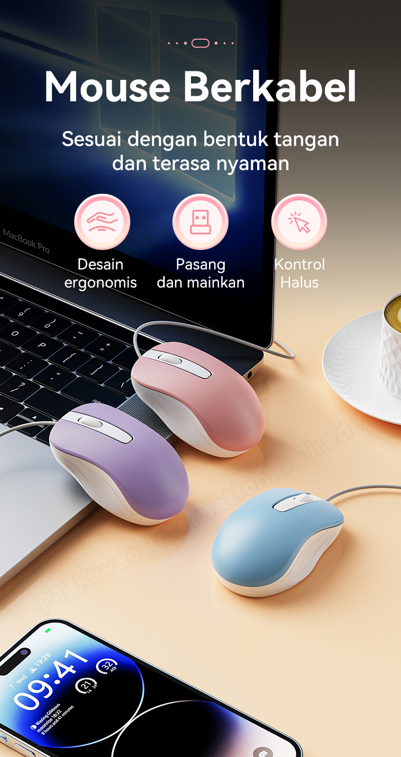 Jual OLYPS Mouse Kabel USB Portable Mini Optical 1000DPI Office Mouse ...