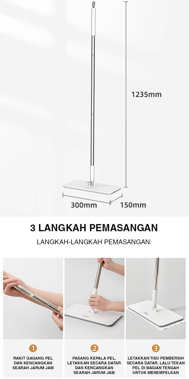 Jual ECOCO Disposable Mop - Pel Lantai Premium Pel kering Pel Basah ...