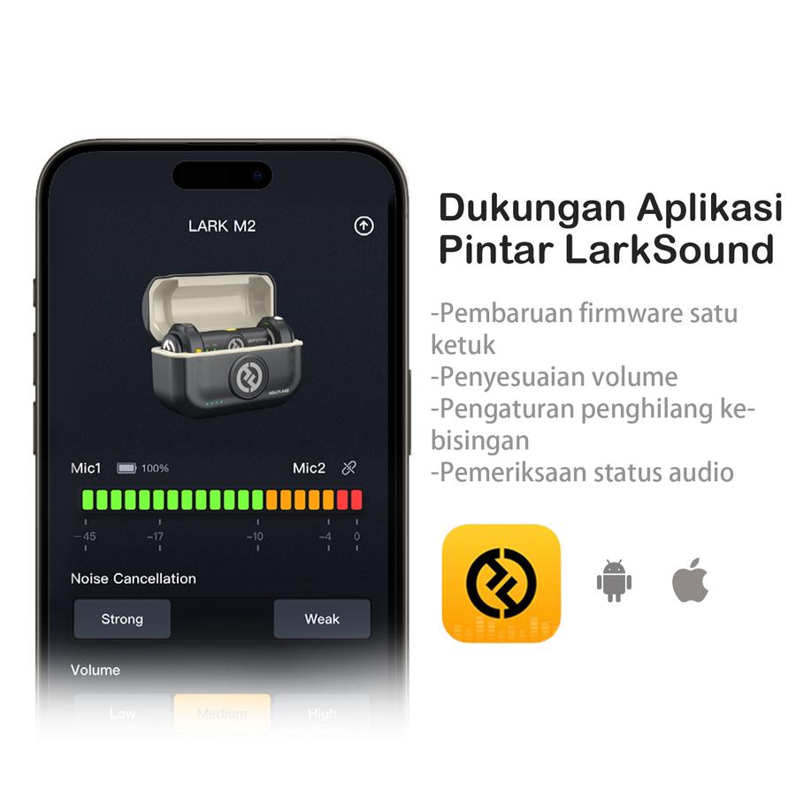 Jual Hollyland Lark M2 Combo Wireless Lavalier Microphone M2 Duo Mic ...
