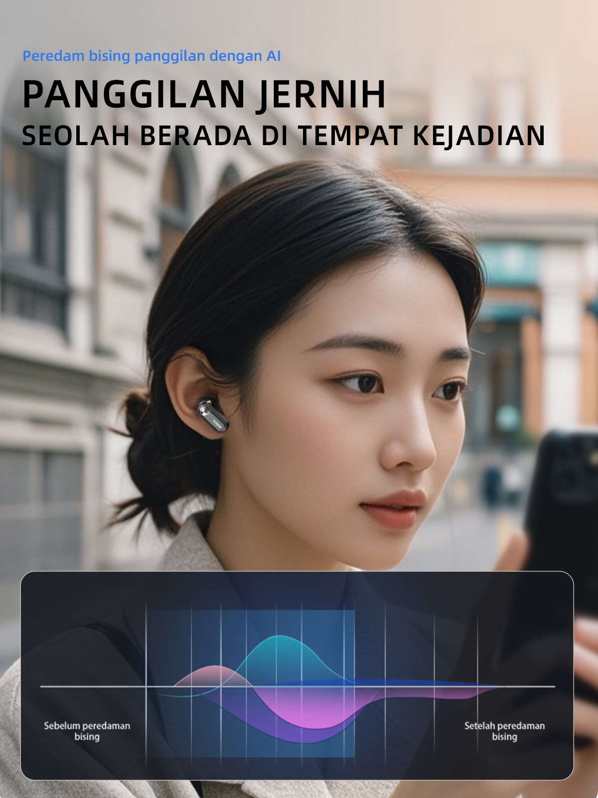 Jual (New Arrival) Tozo Aerosound3 Macaron Smart 6 Mics Hybrid ANC And 4 Mics ENC + AI Clear ...