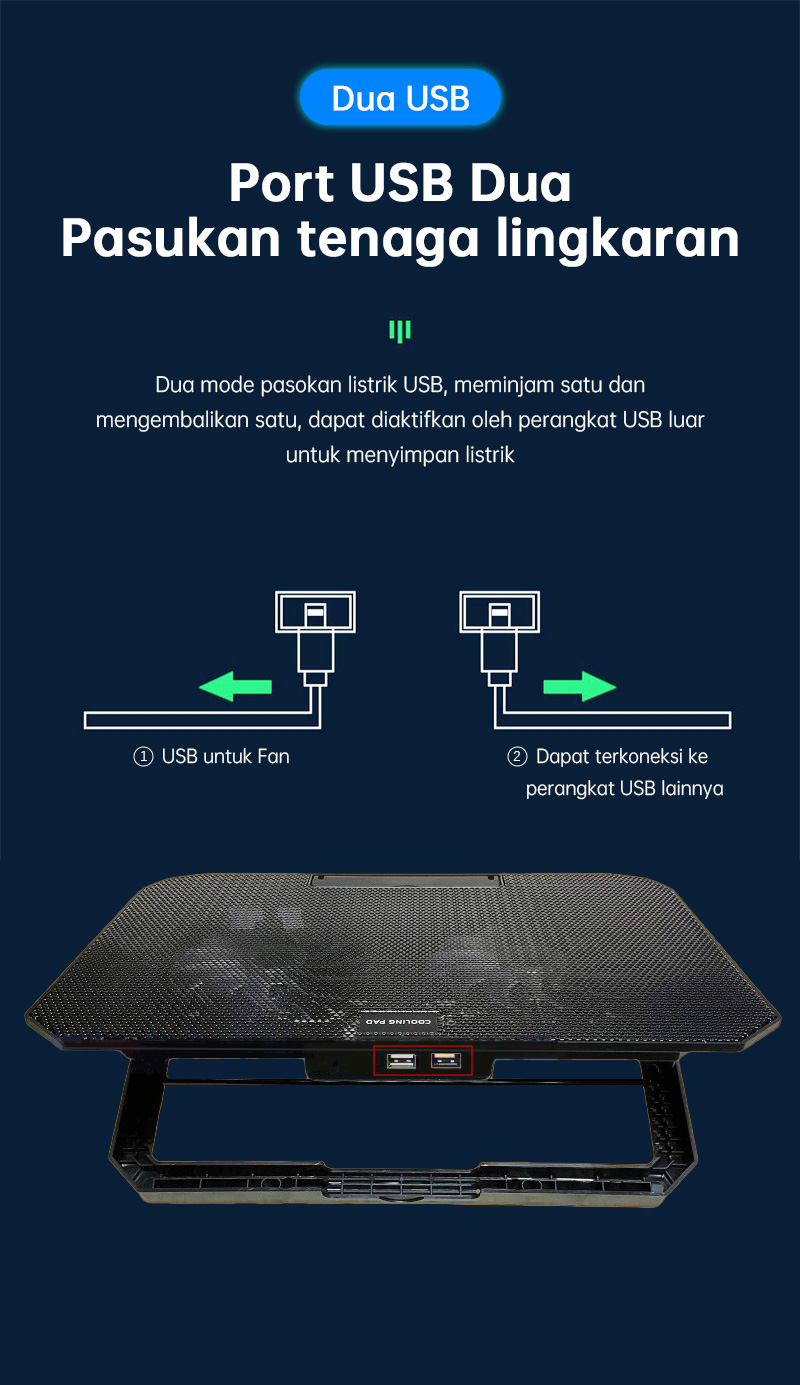 Jual OLYPS Cooling Pad Laptop Gaming Kipas Pendingin Laptop Portable ...