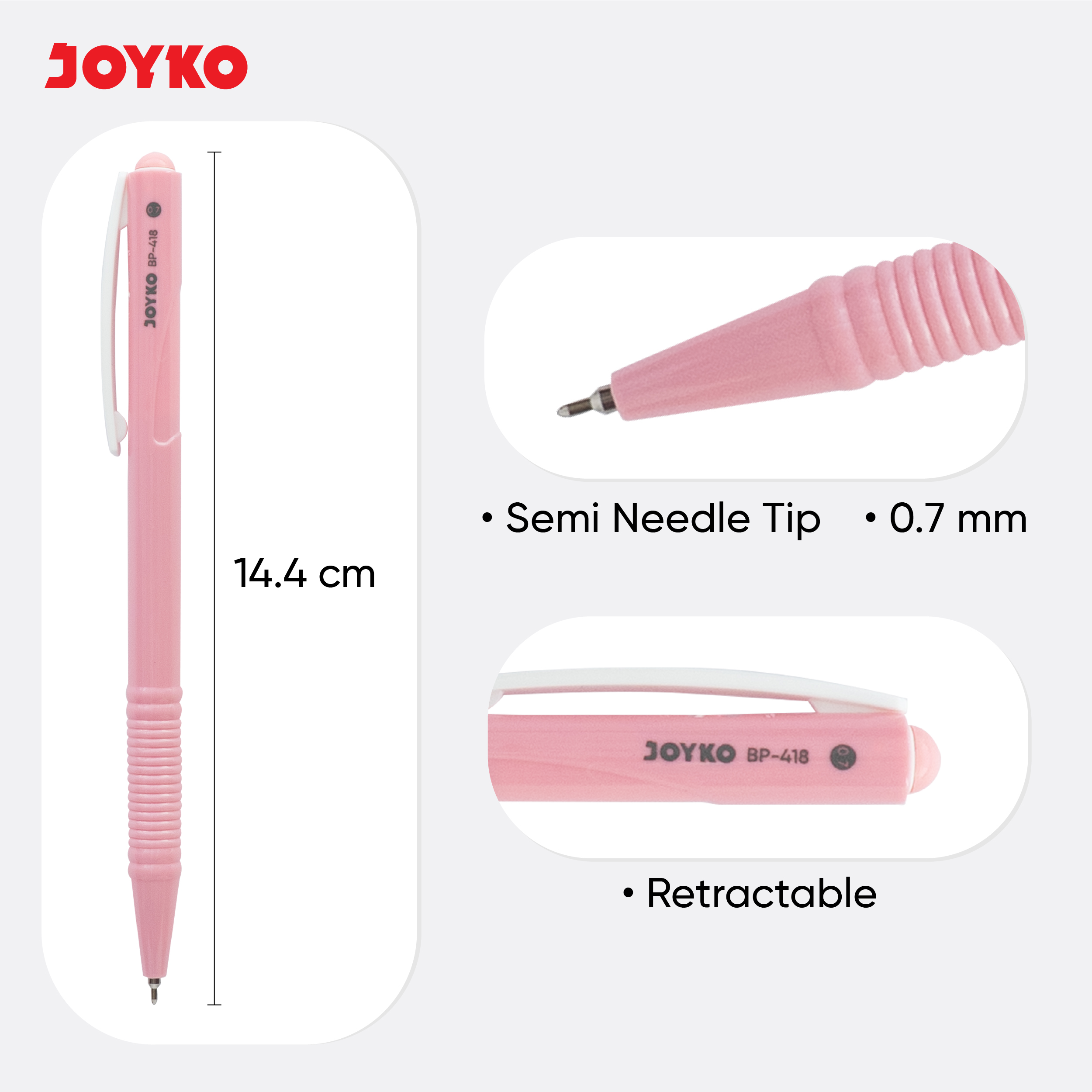 Jual JOYKO Ball Pen Pulpen Pena BP-418 0.7 mm | Shopee Indonesia