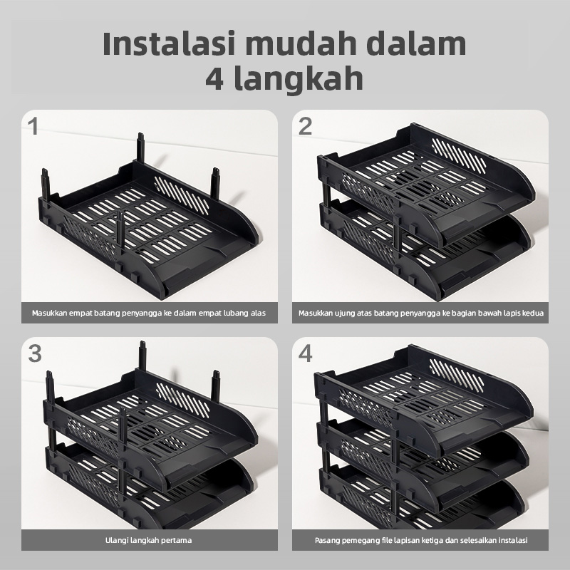 Jual Deli Rak File / File Tray Berkas Dokumen 9217ES | Shopee Indonesia