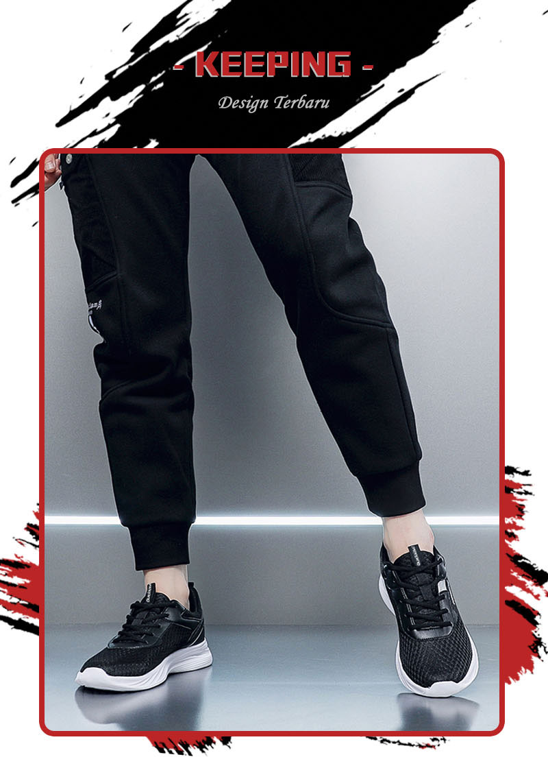 Jual Keeping Sepatu Pria Ringan Casual Sepatu Sneakers Cowok Hitam Jogging Sepatu Olahraga Lari ...