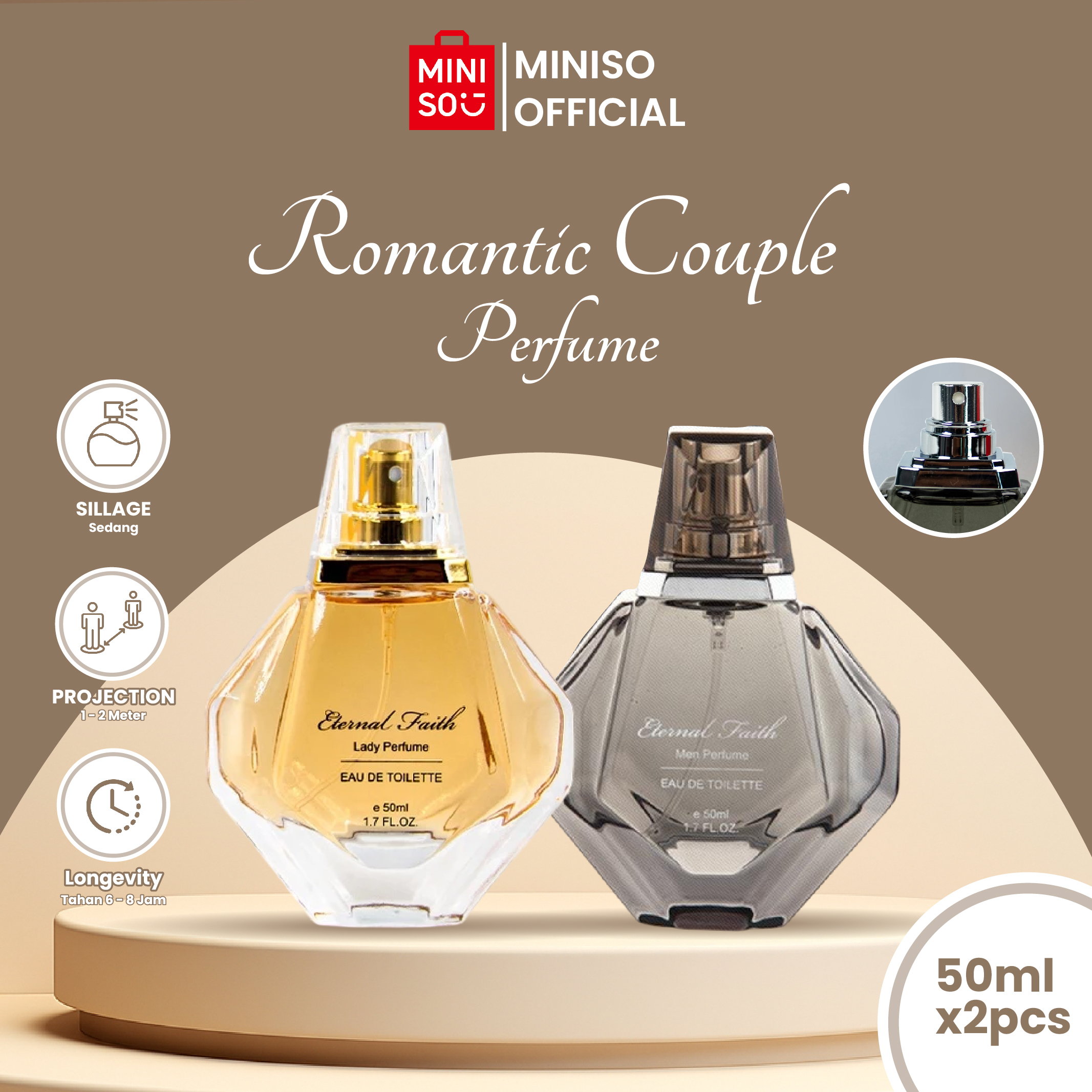 Jual [BUNDLE 2 ITEM] Miniso Official Parfum Wanita Eternal Faith Lady ...