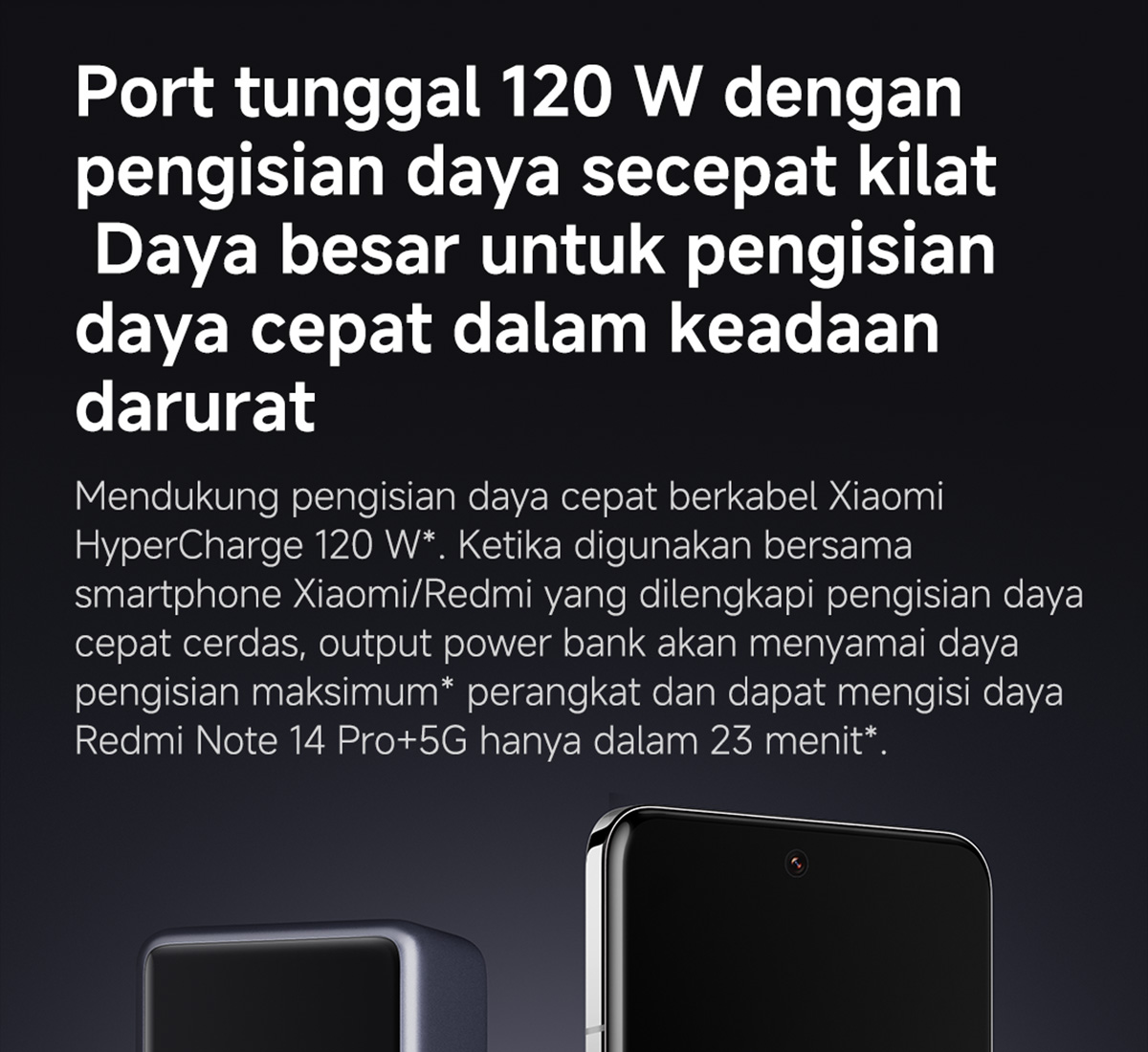 Jual Xiaomi 165W Power Bank 10000mAh Integrated Cable | Max 165W output ...