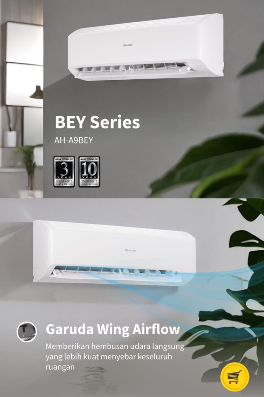 Jual SHARP AC 3/4 PK A7BEY Garuda Series + Pasang AH-A7BEY | Shopee Indonesia