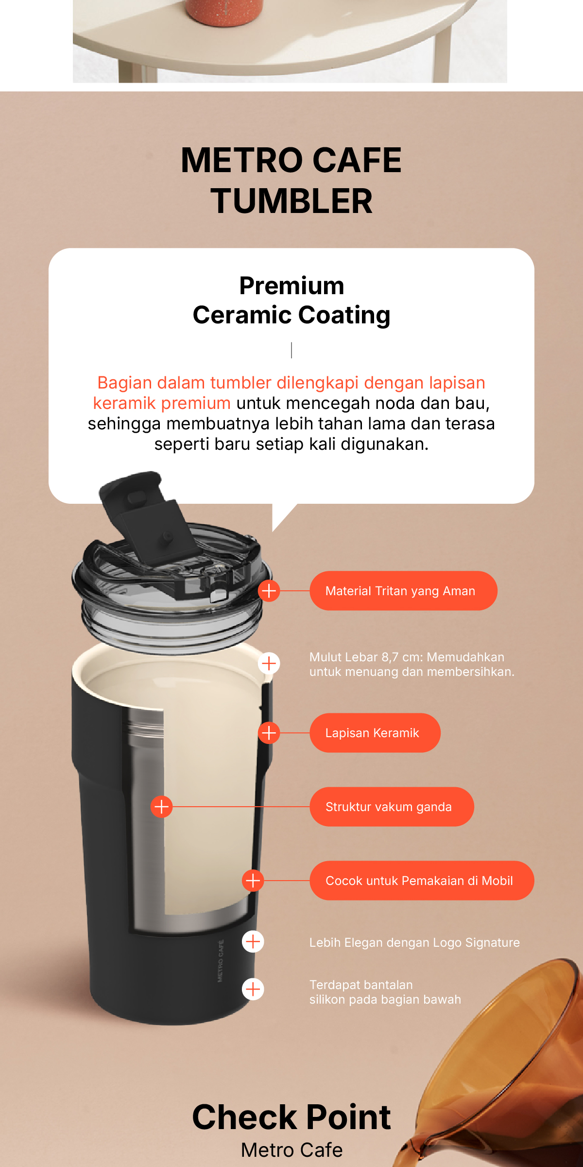 Jual NEW LocknLock Tumbler Metro Cafe Ceramic Coating 500ml - LHC4357 ...