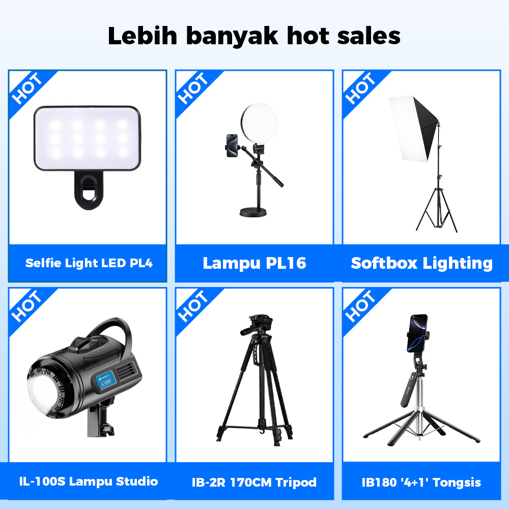 Jual INBEX PL4 Lighting konten 3 warna Portable LED Light untuk Selfie ...