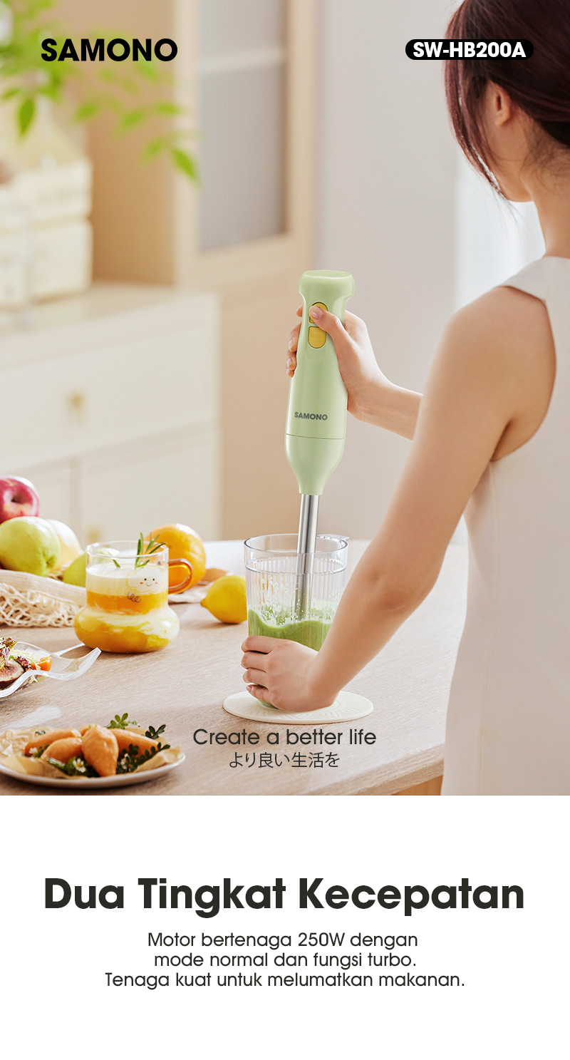 Jual SAMONO Hand Blender 250W Blender Tangan Elektrik Multifungsi 2 ...