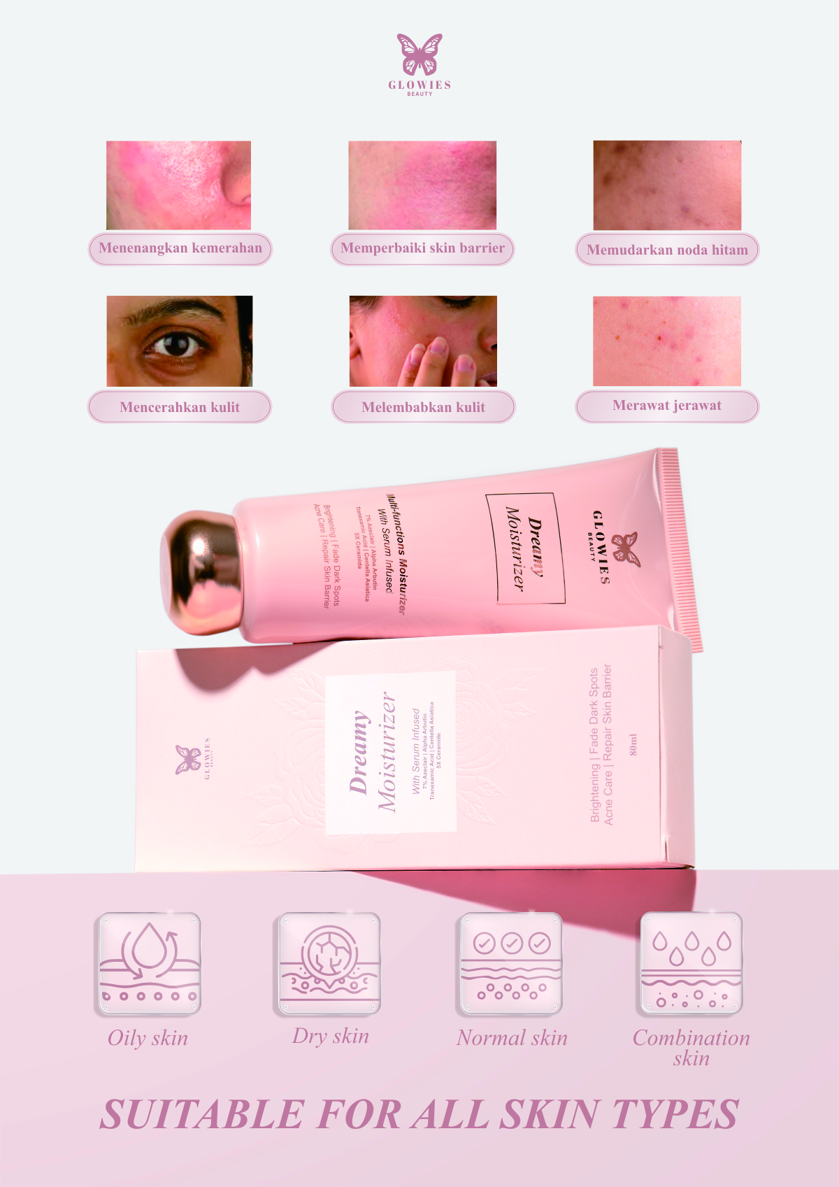 Jual [FLASH SALE] Glowies Beauty Dreamy Moisturizer Skincare Repair ...