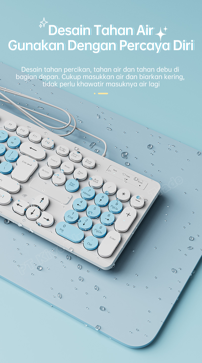 Jual OLYPS Keyboard Mouse 1 Set Keyboard Laptop USB Kabel 104 Keys Full ...