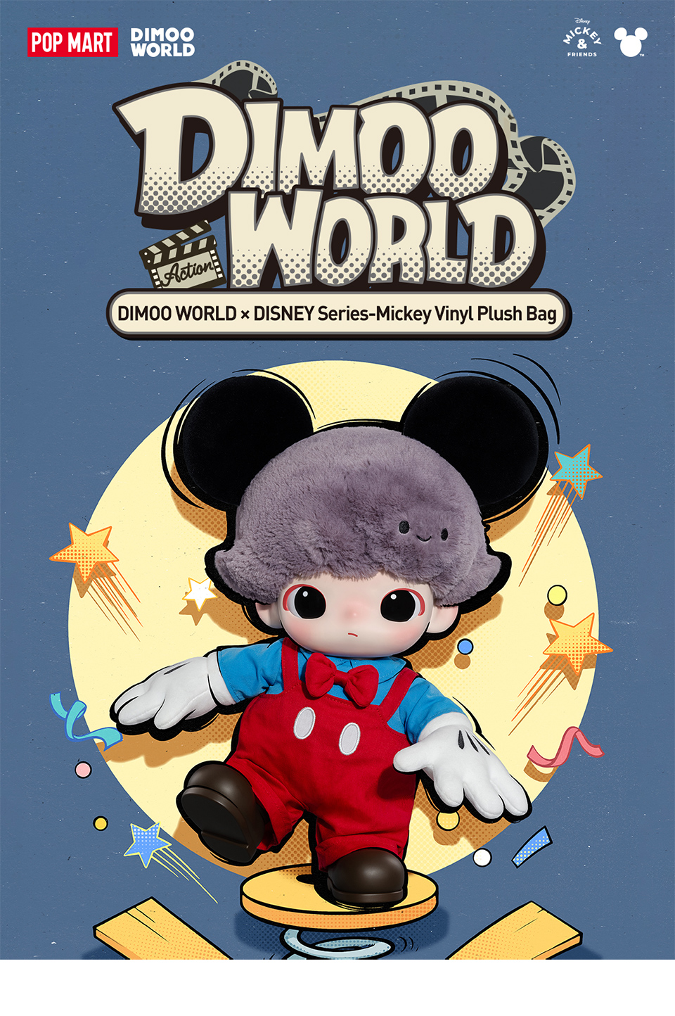 Jual POP MART DIMOO WORLD x DISNEY Series - Mickey Vinyl Plush Bag ...