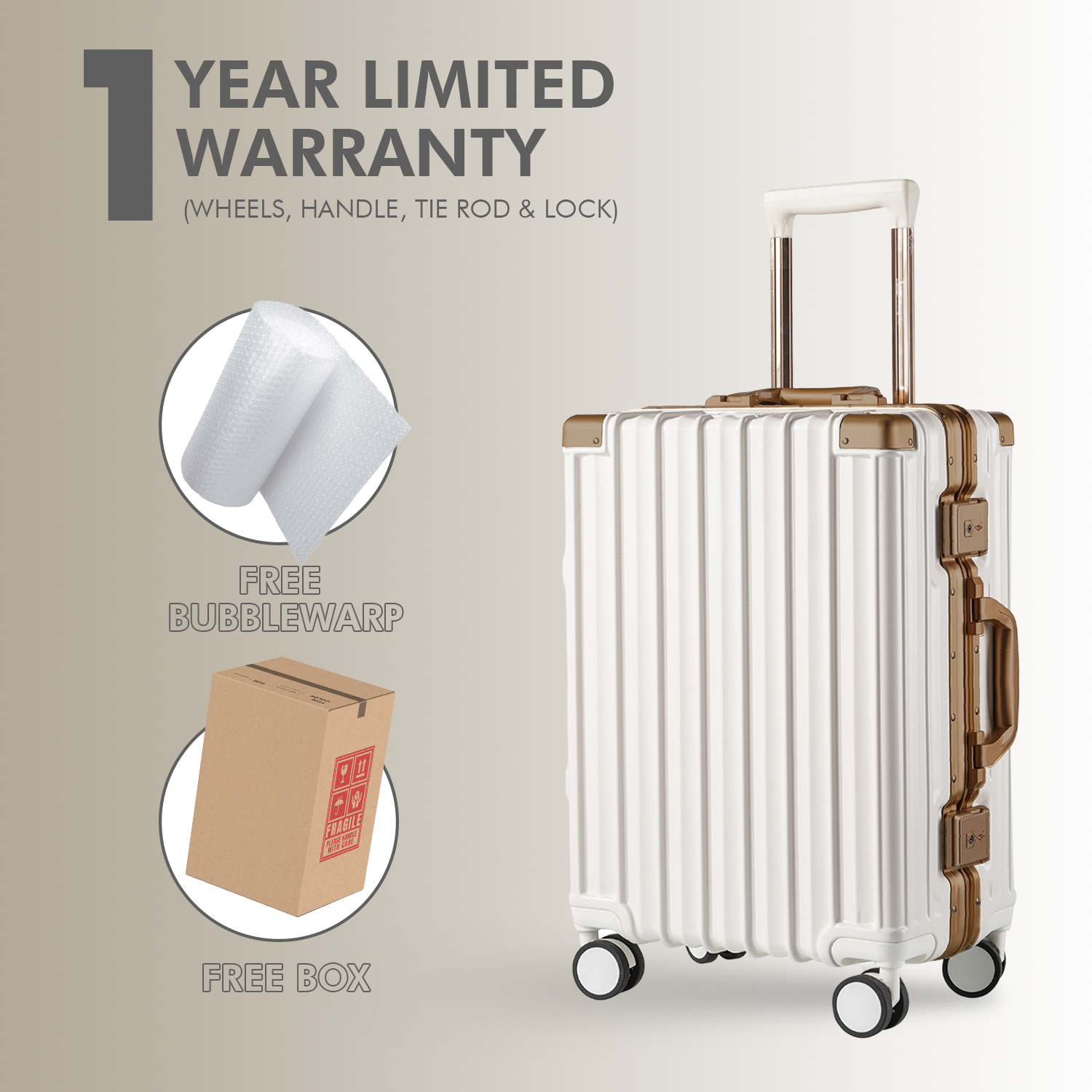 Jual Roaming Koper Kabin & Bagasi List Dark Titanium Size 20-28 Inch ...