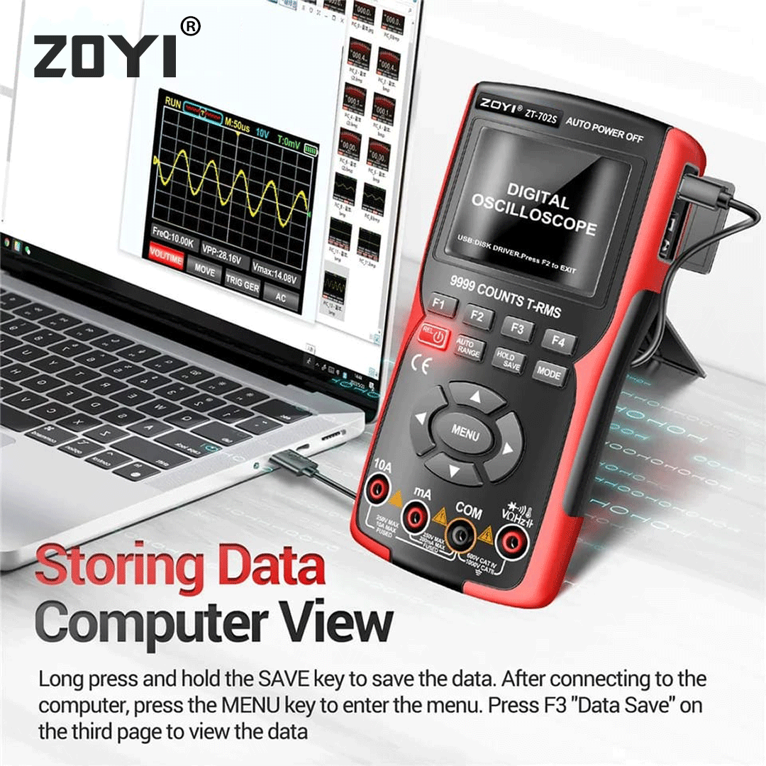 Jual ZOYI ZT-702S Digital Oscilloscope Multimeter 48M/S 10MHZ PC ...