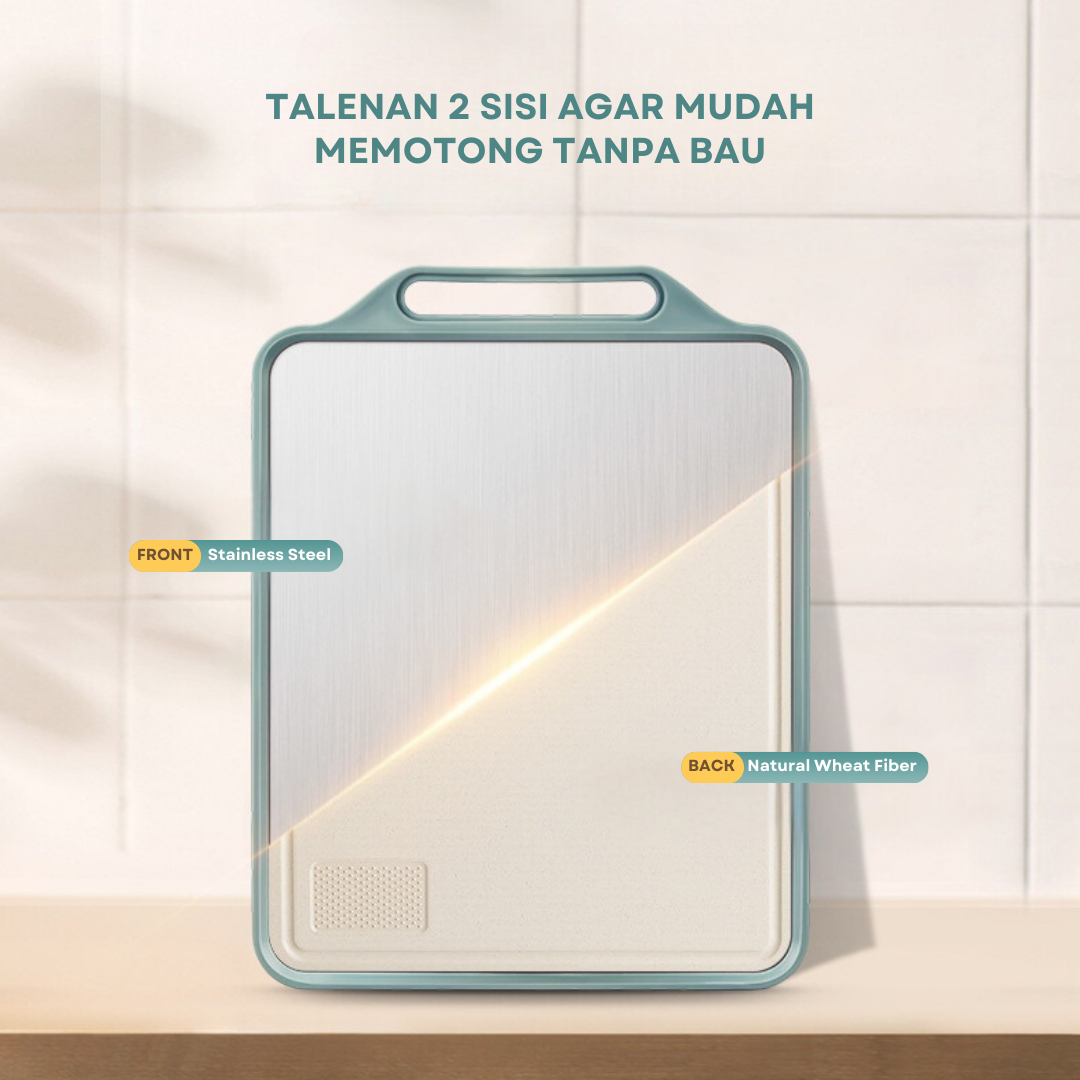 Jual FUNNYCOOK Talenan Stainless 2 Sisi / Talenan Aesthetic/Talenan ...