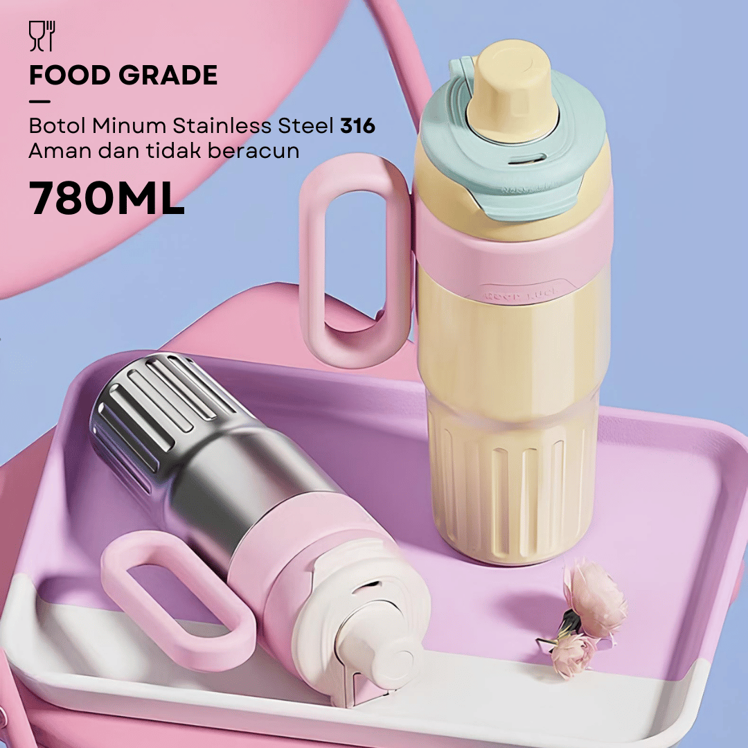 Jual FUNNYCOOK Tumbler Infused Water Stainless Steel 316 Botol Minum Anak Tahan Panas dan Dingin ...