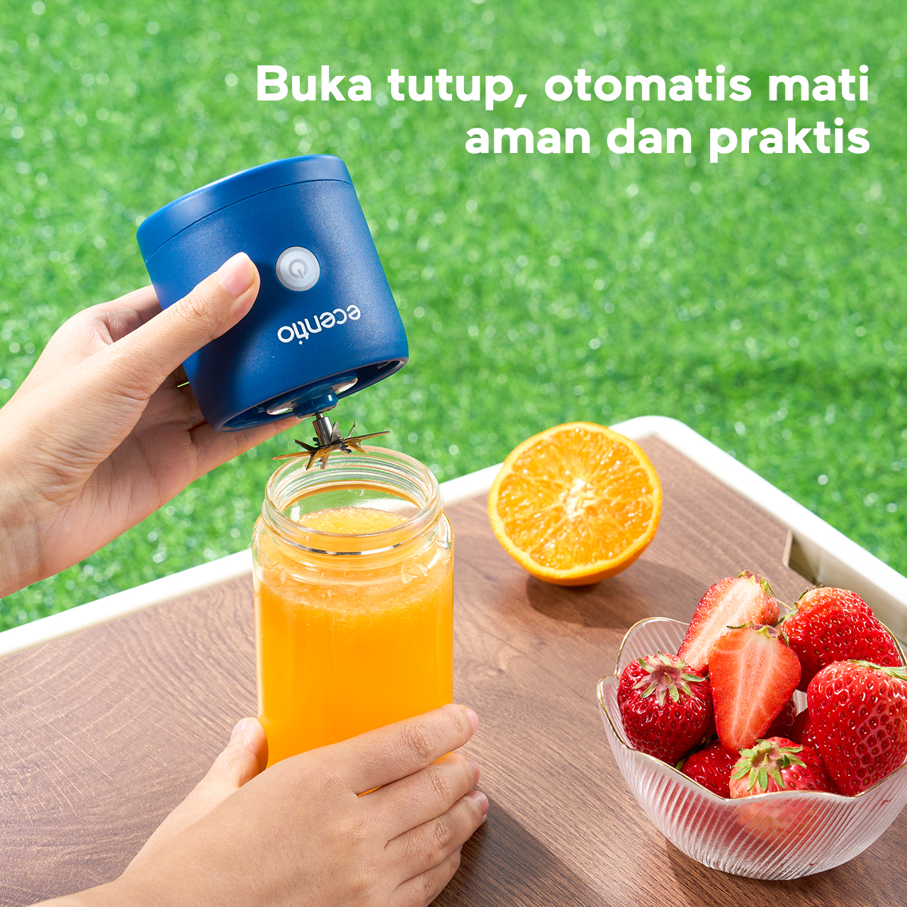 Jual ecentio Blender Mini Portable Juicer kaca gelas Chopper kecil ...