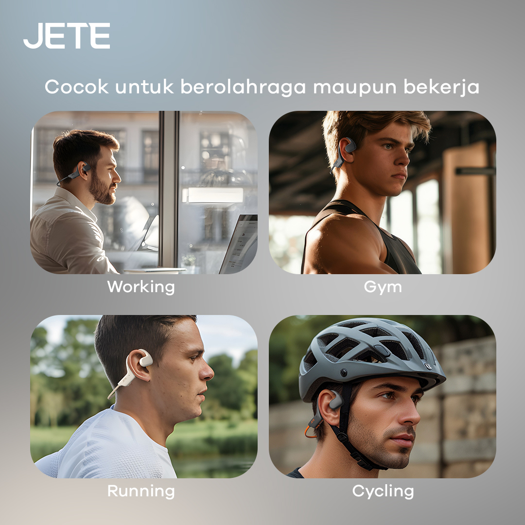 Jual JETE Headset Opentune Running Open Ear Air Conduction IPX5 ...