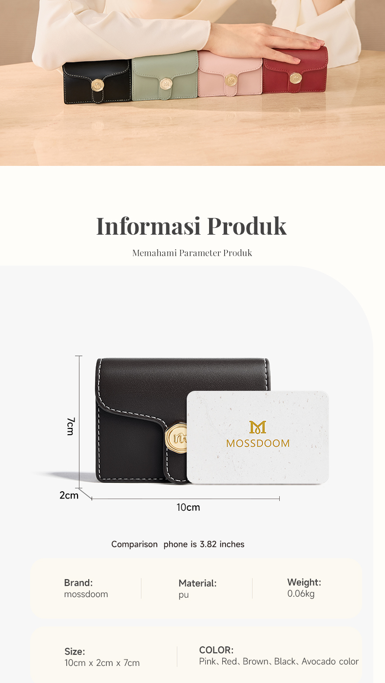 Jual MOSSDOOM Dompet Bria Wallet Kehalusan Desain Yang Elegan ...