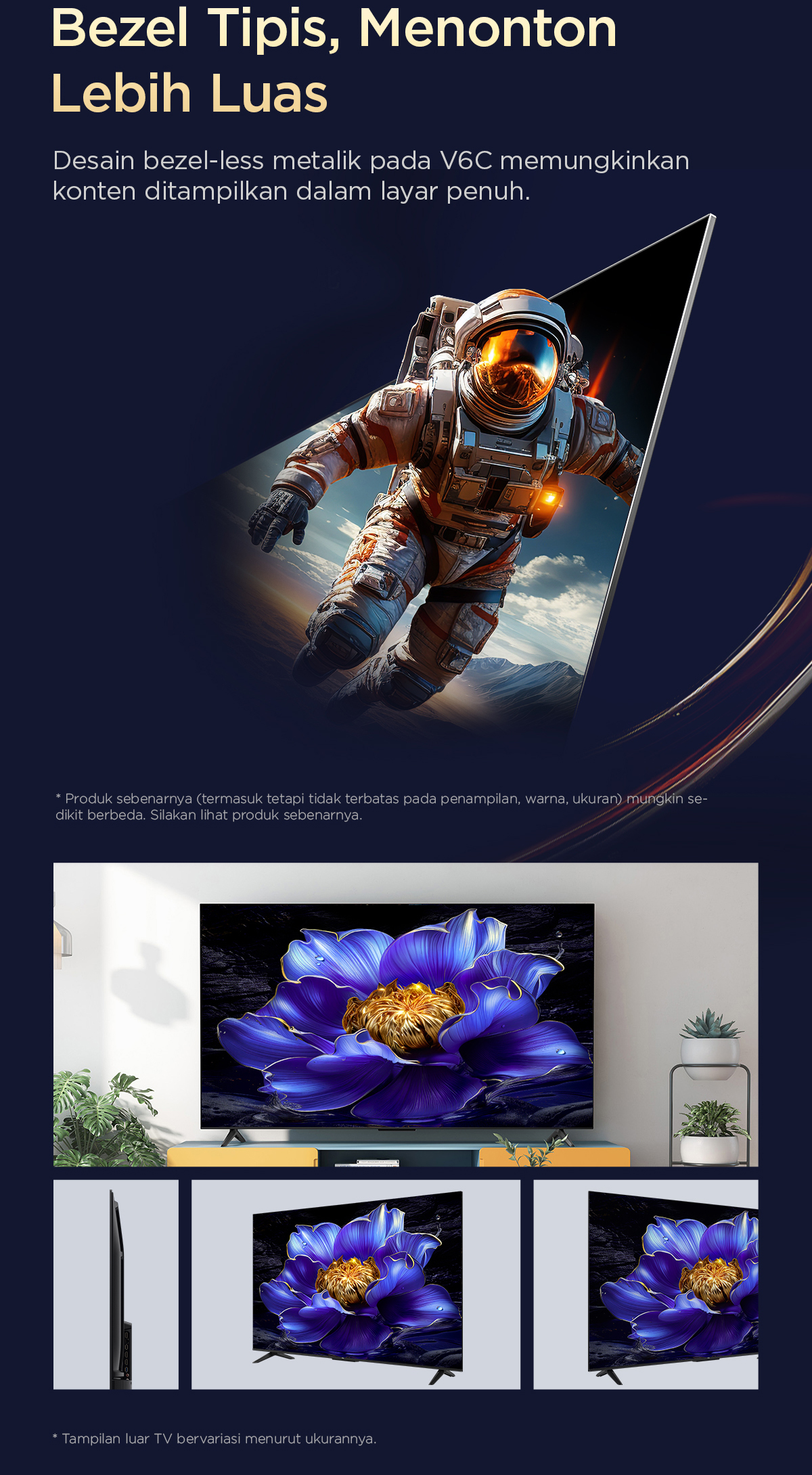 Jual TCL AI 4K Google TV 43 inch V6C - AiPQ Processor - MEMC - HDR 10 - HVA Panel - Multiple Eye ...