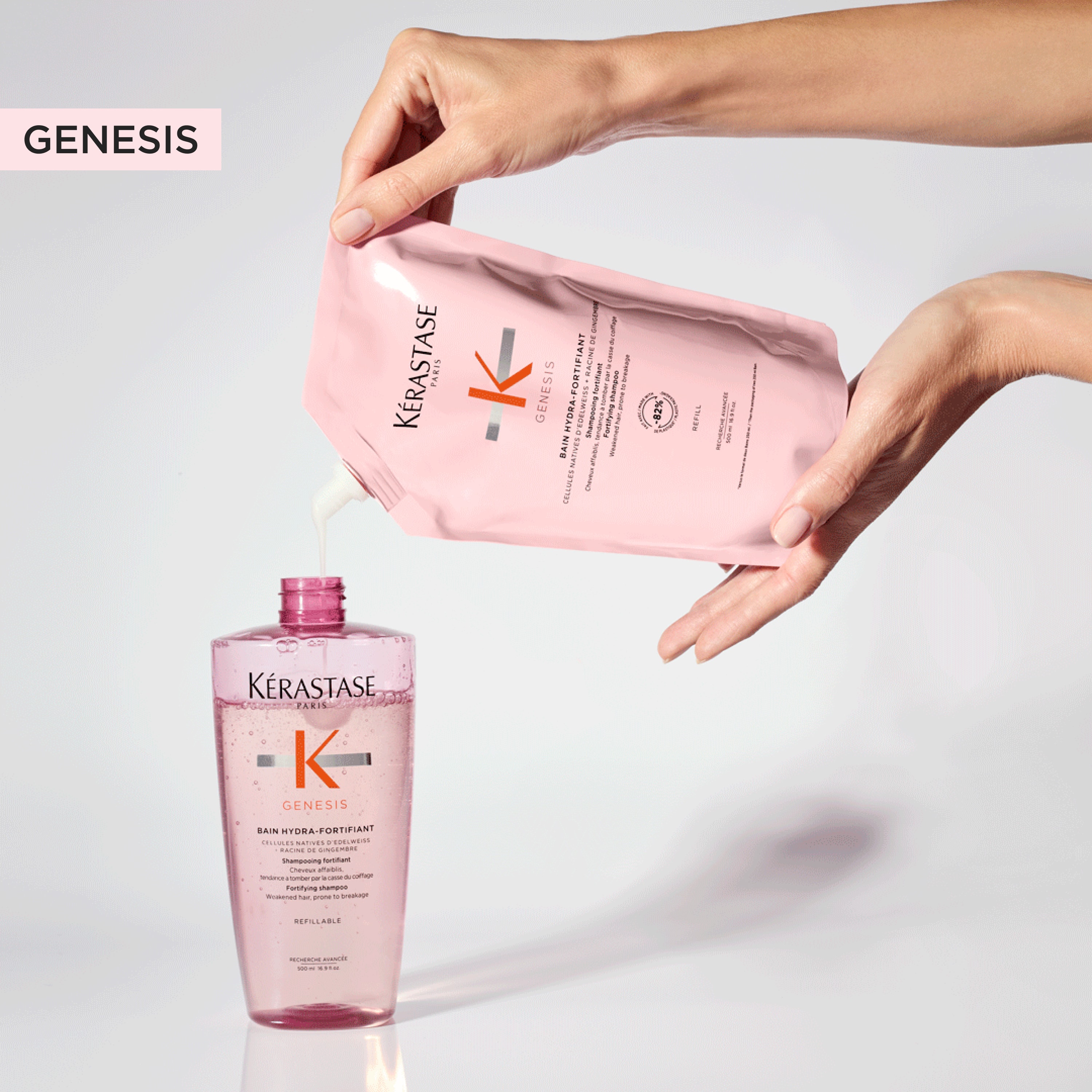 Jual Kerastase Bain Hydra Genesis 500ml Doypack Anti Hair Fall Shampoo ...