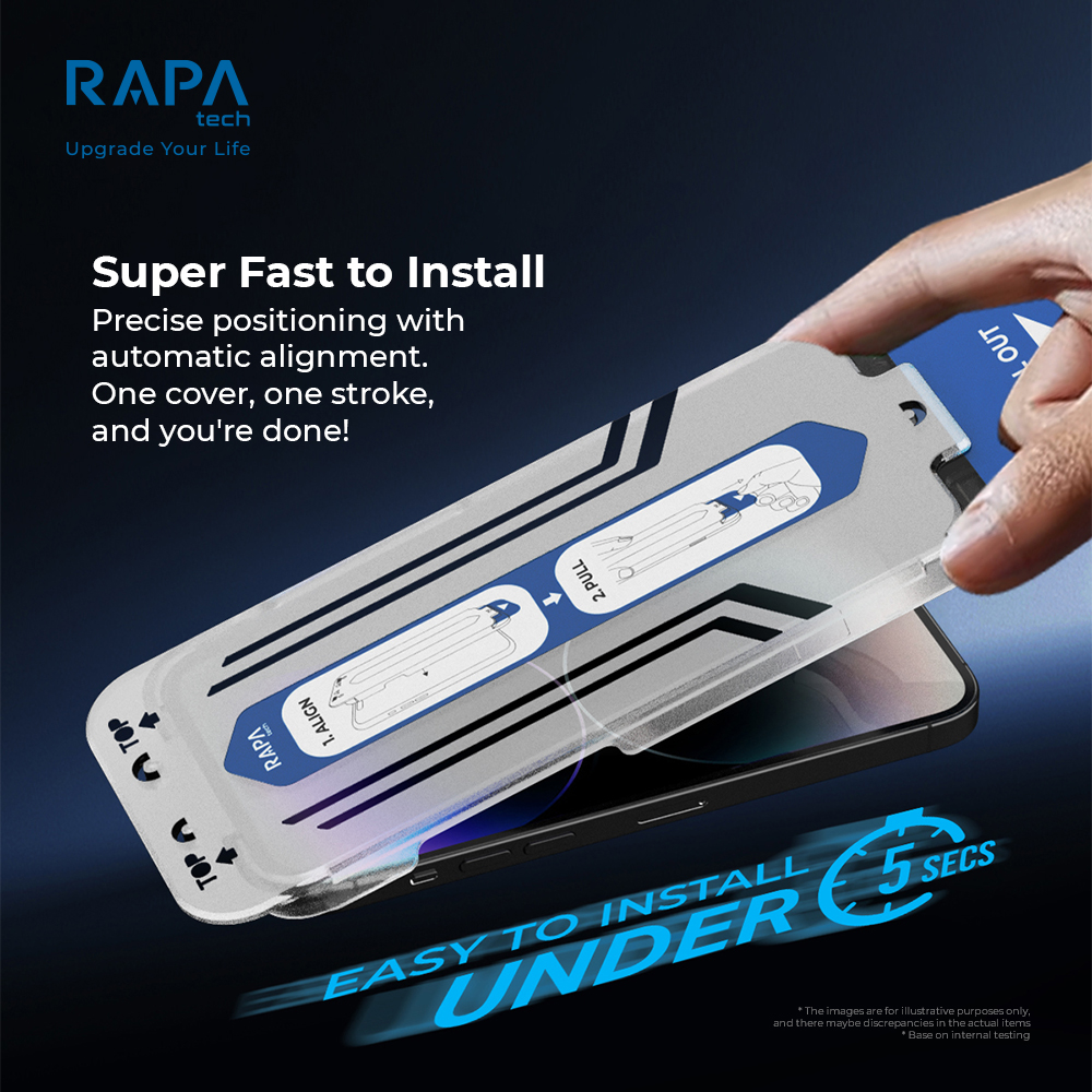 Jual RAPA tech Tempered Glass Instant Fit for iPhone 16 / 16 Pro / 16 ...