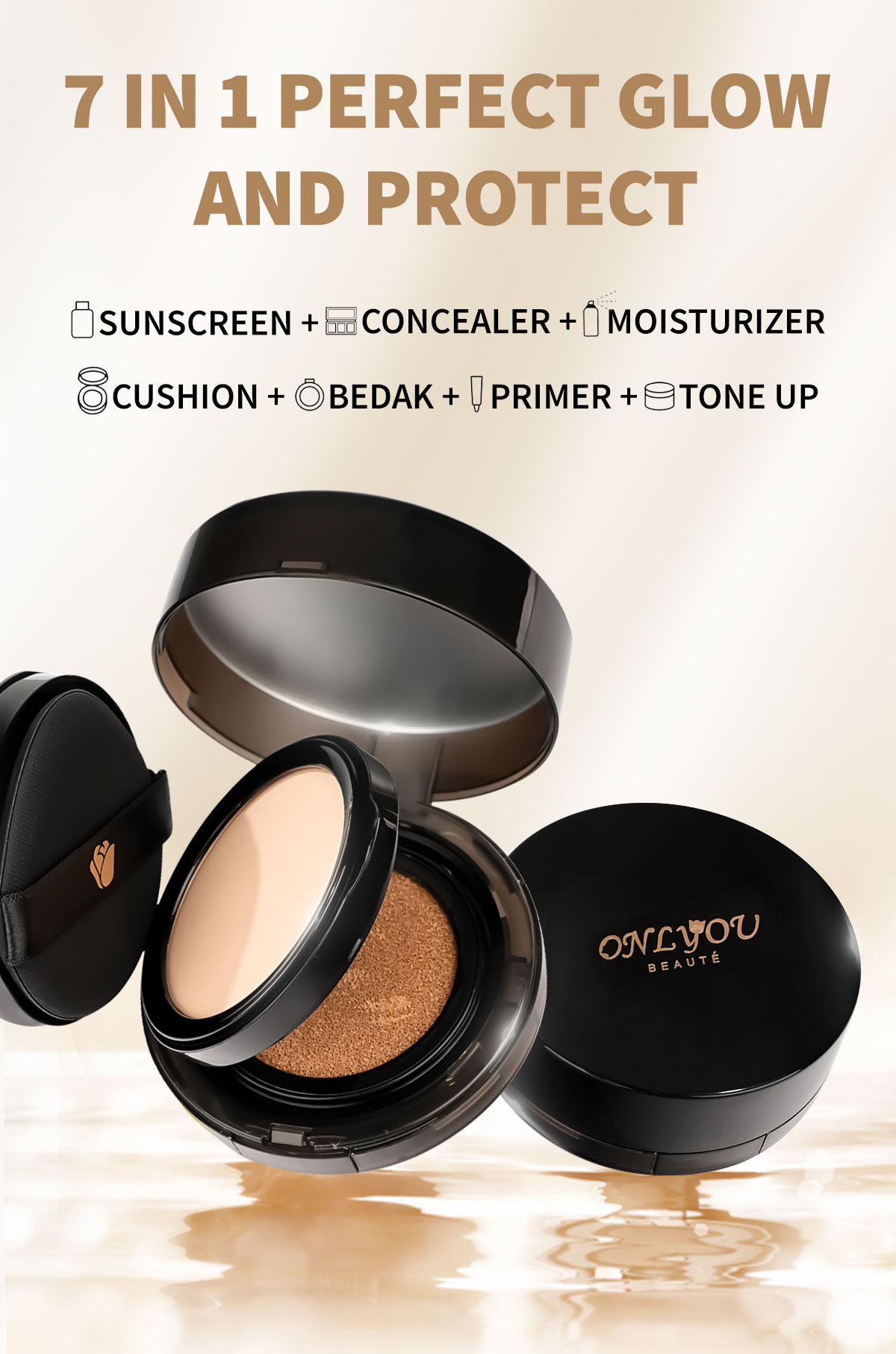 Jual [NEW LAUNCH]ONLYOU 7in1 UltraWear Double Cushion Powder SPF30 PA ...