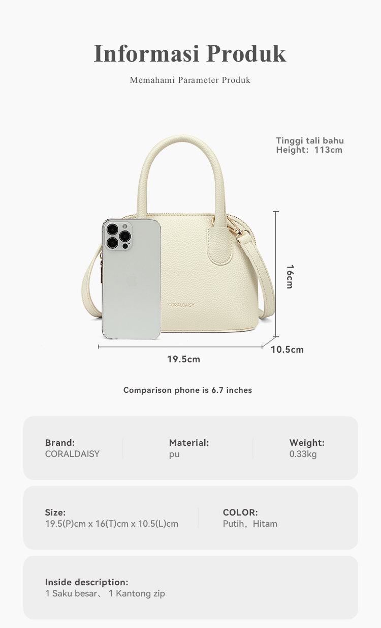 Jual CORALDAISY Tas Wanita 2026 Tas Selempang Wanita Shoulder Bag Sling ...