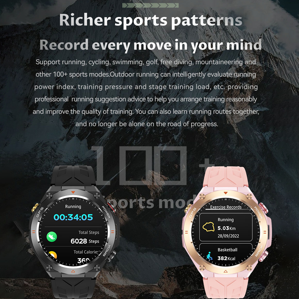 Jual LDS KC82 Smartwatch GPS Map | 1.45 Amoled | 5ATM Waterproof ...