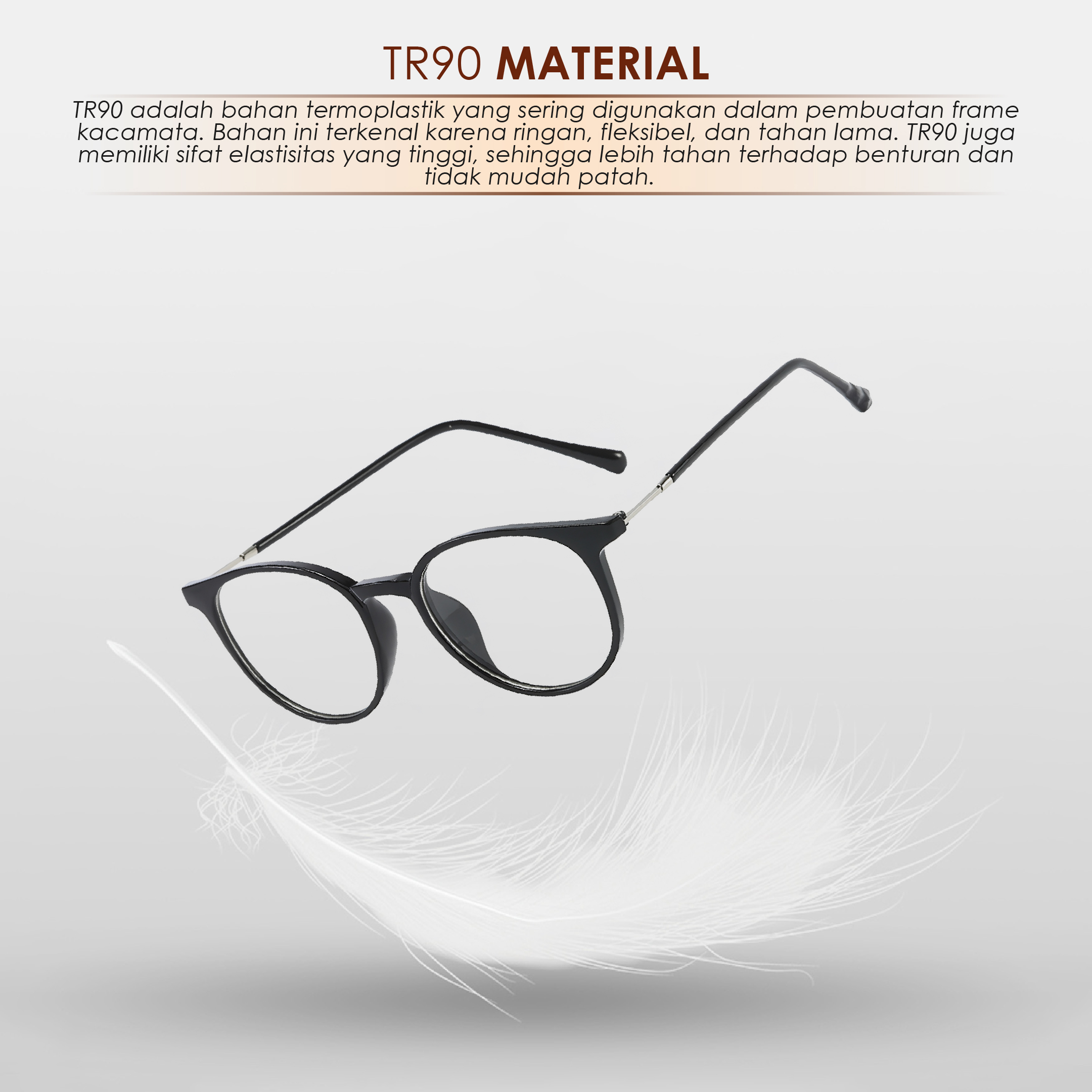 Jual Colore.in Kacamata Photocromic Bluecromic Simple Fashion Bentuk Bulat Bahan TR-90 Ringan ...