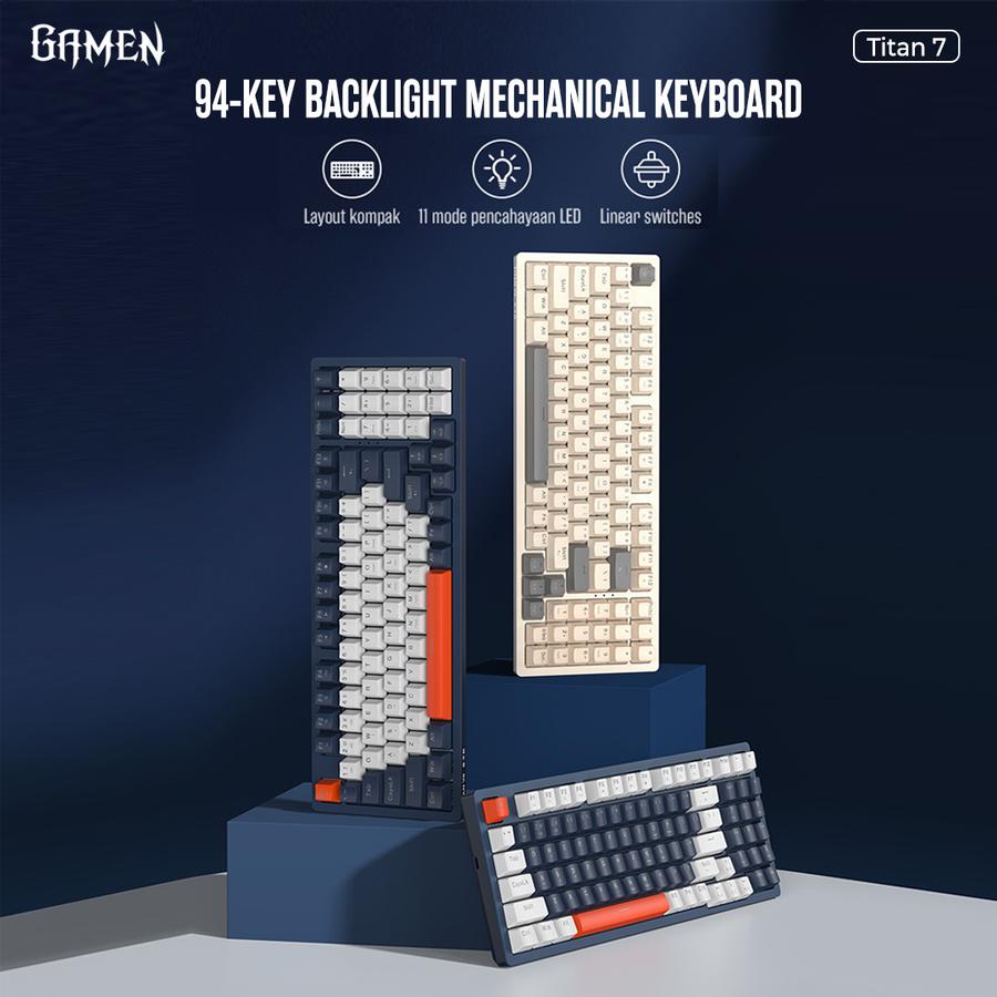 Jual Gamen Titan 7 / VII Keyboard Gaming Mechanical Linear Switch 94 ...