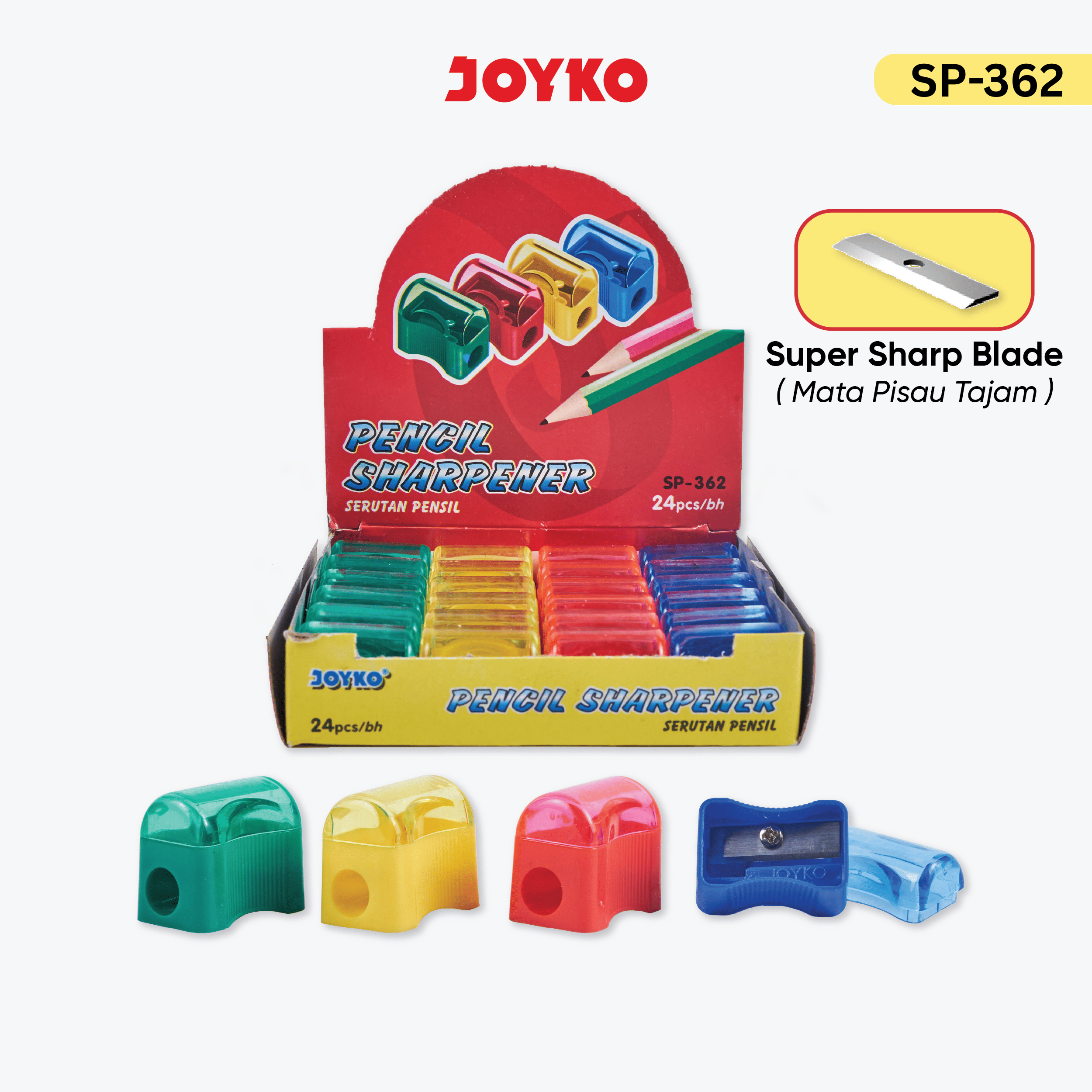 Jual JOYKO Sharpener Rautan 1 Pack SP-362 Isi 24 Pcs | Shopee Indonesia