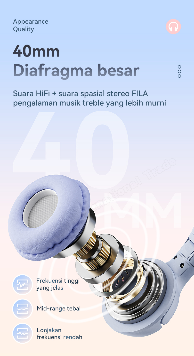 Jual BASIKE Headphone Wireless Bluetooth Headset Gaming 9D HIFI Music Stereo Bass Makaron ...