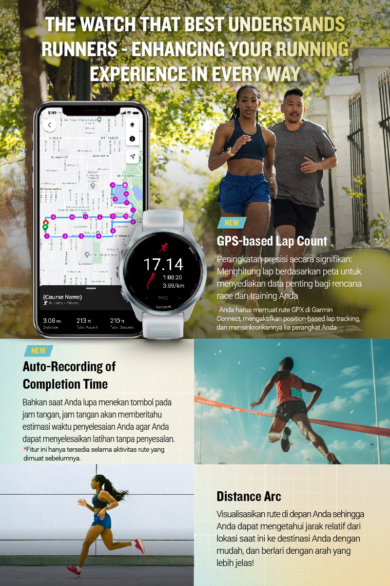 Jual Garmin Forerunner 570 42mm - Whitestone/Cloud Blue | Shopee Indonesia