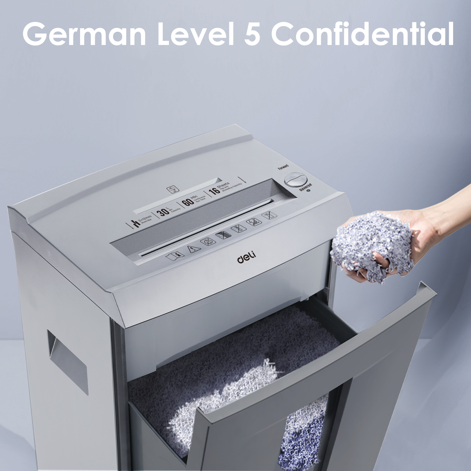 Jual Deli Mesin Penghancur Kertas / Paper Shredder 30 L 16 Lembar 60 ...