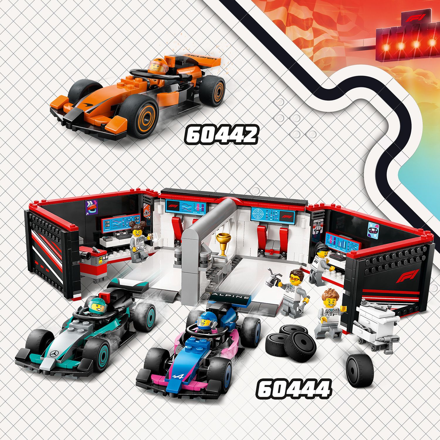 Jual LEGO City 60443 F1 Pit Stop & Pit Crew with Ferrari Car (322 ...