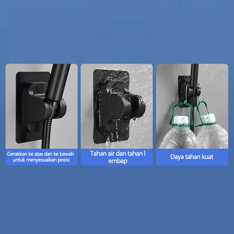 Jual Lenodi Kepala Shower Mandi Hitam Premium Portabel dengan Selang Shower Kamar Mandi Portabel ...