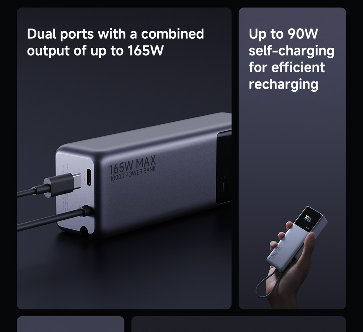 Jual Xiaomi 165W Power Bank 10000mAh Integrated Cable | Max 165W output ...