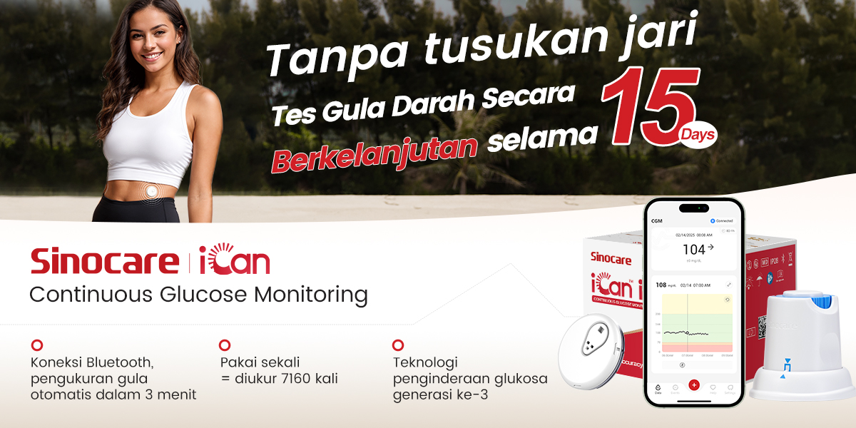 Jual Sinocare CGM iCan - Alat Cek Gula Darah Real-Time, Tanpa Sakit ...