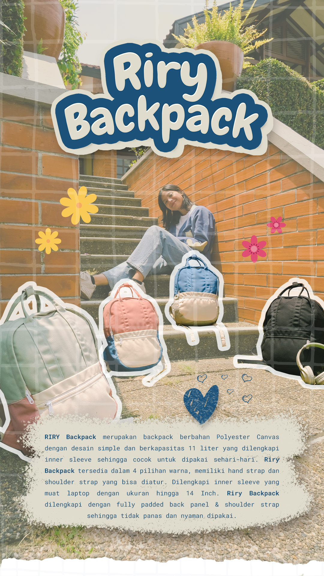 Jual Tas Sekolah - Backpack Riry - Visval - Tas Ransel Light Weight ...