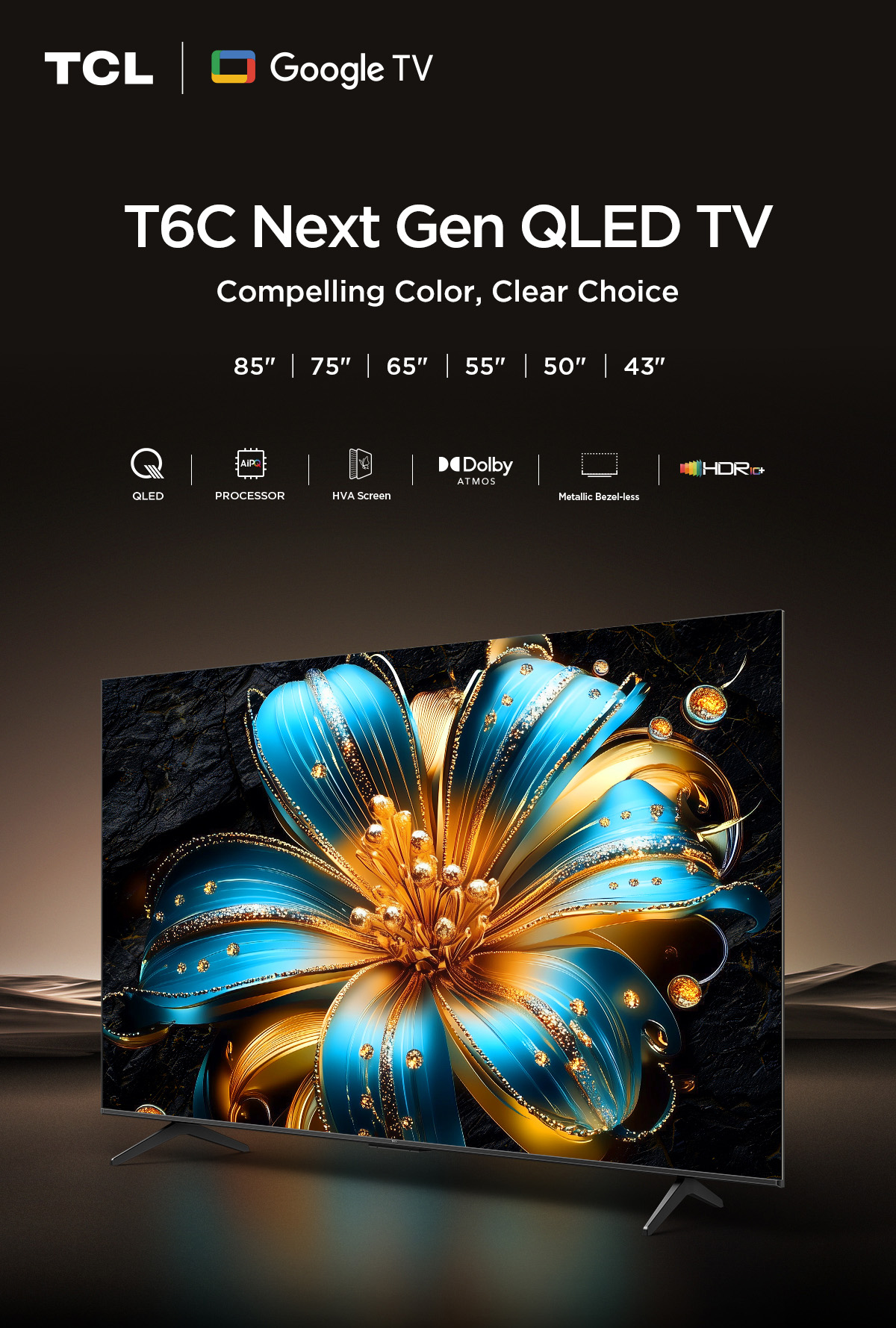 Jual TCL Next Gen QLED 85 inch T6C - 4K Google TV - HVA Panel - HDR 10 ...