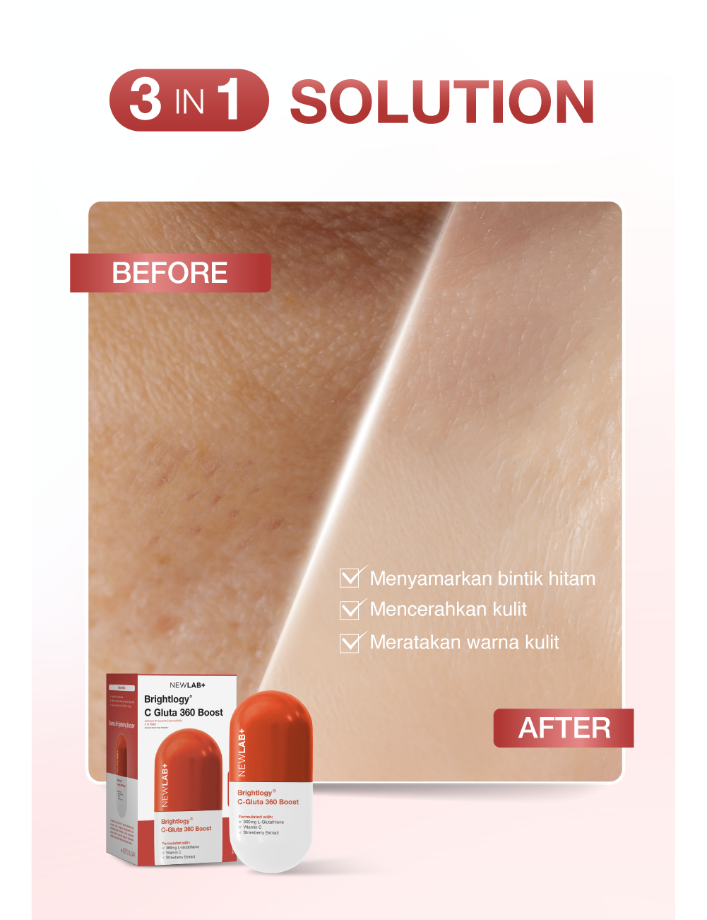 Jual NEWLAB Brightlogy C-Gluta 360 Boost || Minuman Glutathione untuk ...