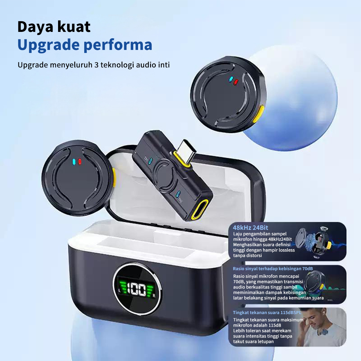 Jual DL Mic Clip On Wireless Q81 Dual Microphone Magnetic Mikrofon Type ...