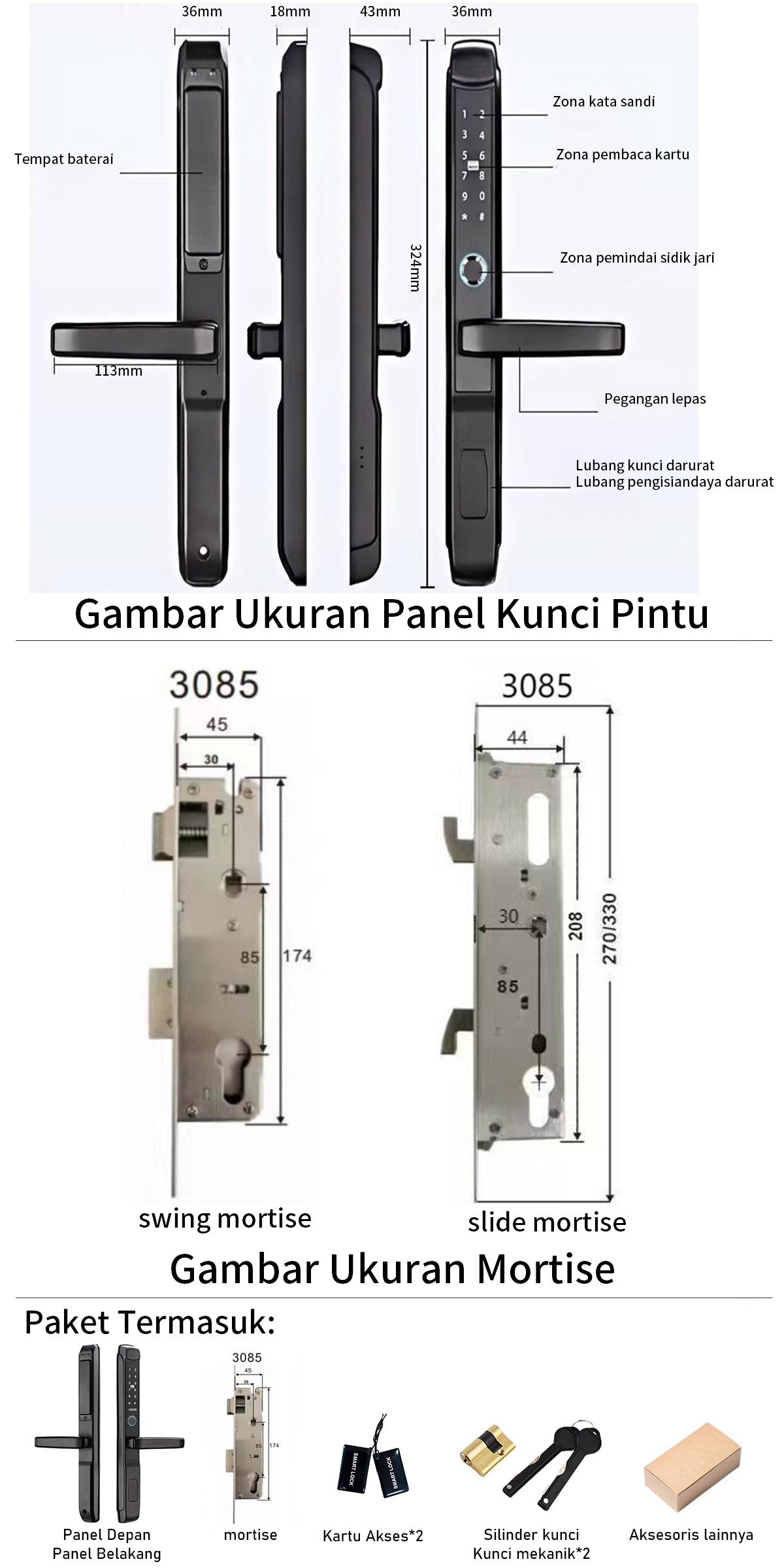 Jual Locus S3 Wifi Smart Door Lock, Kunci Pintu Geser, Kaca, Kunci Pintu Digital Sidik Jari ...