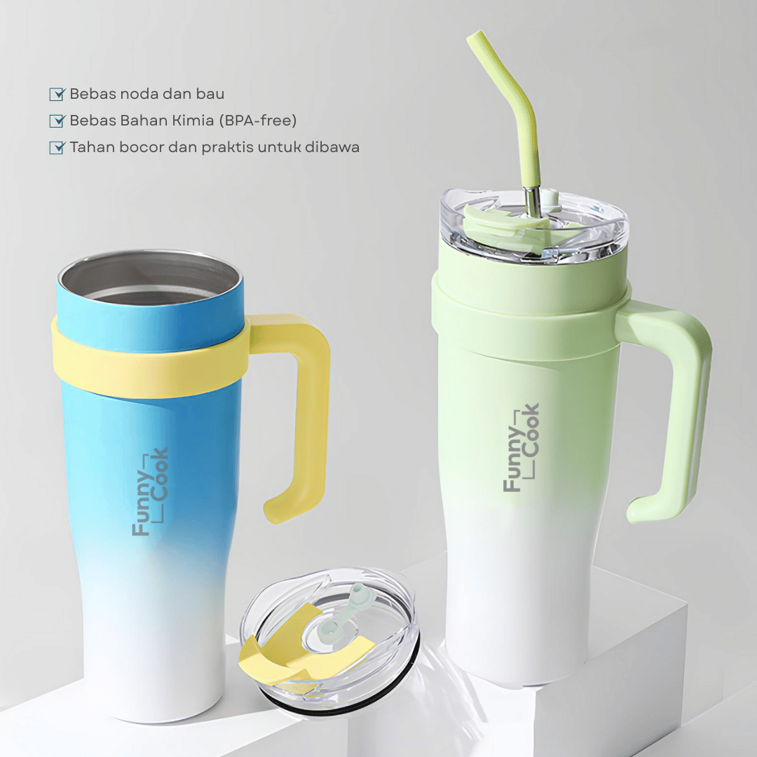 Jual FUNNYCOOK Tumbler Tahan Dingin Dan Panas Botol Minum Premium Bahan Stainless Steel 316 ...