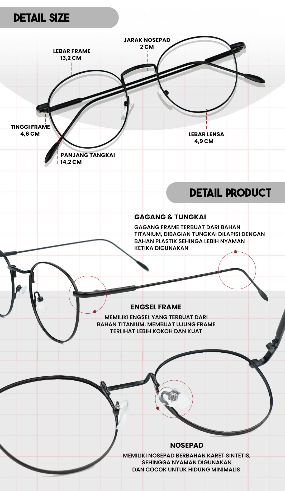 Jual DJAVA OPTIK - Frame Mazo - Kacamata Photocromic Bulat Model Retro | Shopee Indonesia