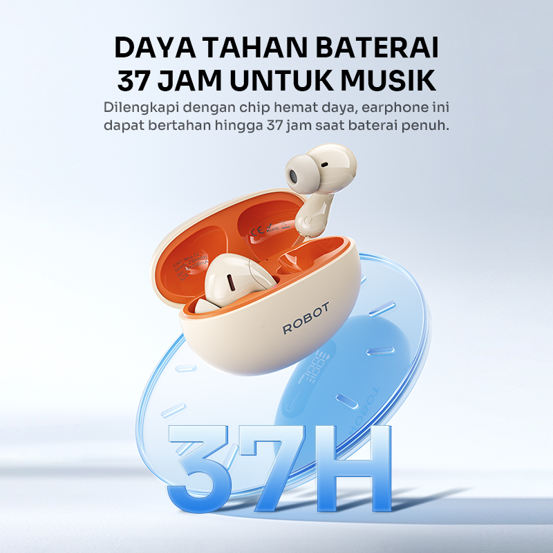Jual ROBOT Earphone Wireless Bluetooth 6.0 Suara Jernih Powerful Bass ...