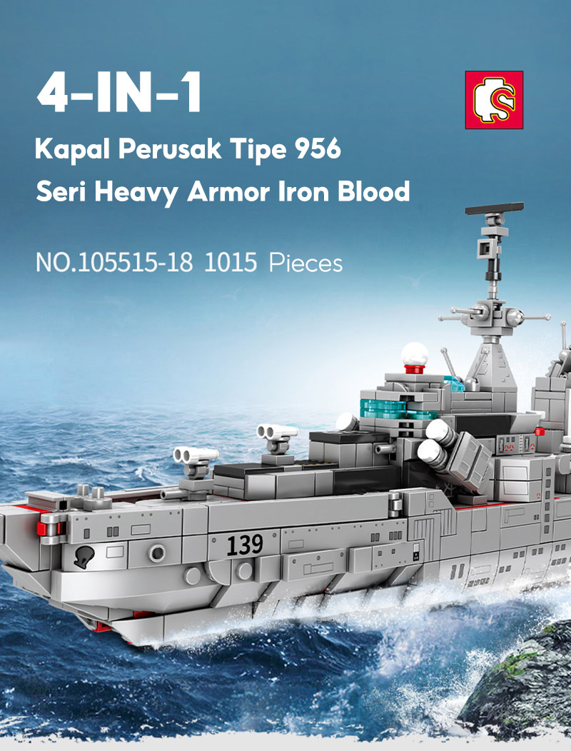 Jual OHSOME - SEMBO Destroyer Ship Battleship Set (4-in-1) / Block ...